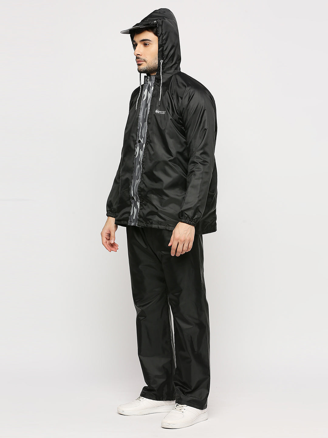 Real-Reversible Raincoat ( With Stylish Military Printed PVC ) – Citizen