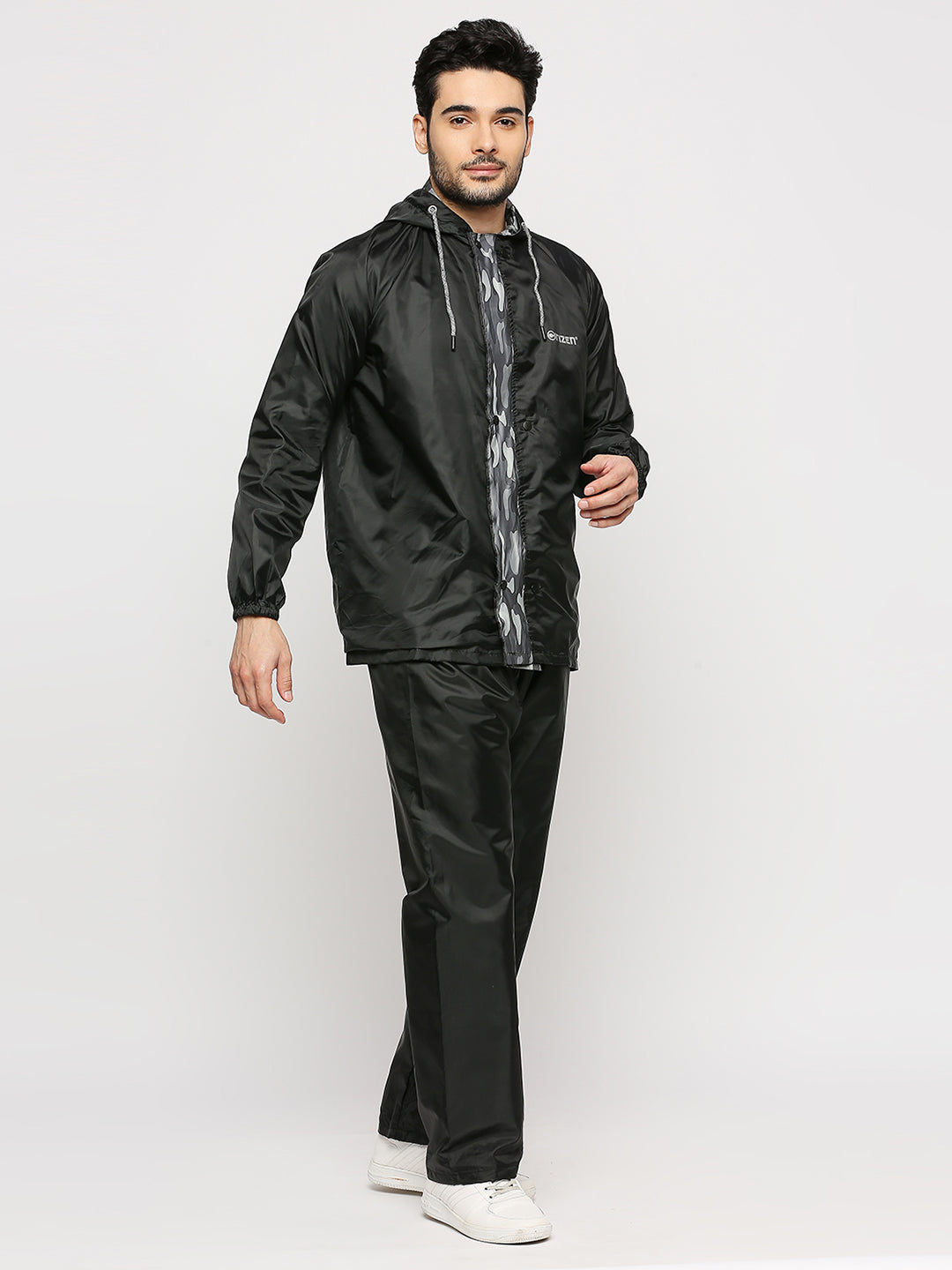 Real-Reversible Raincoat ( With Stylish Military Printed PVC ) – Citizen