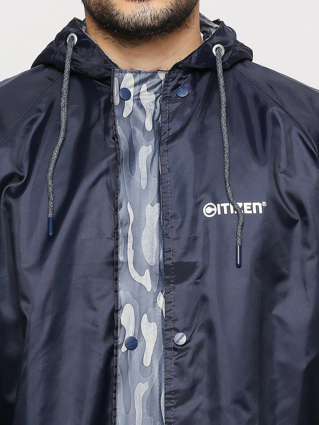 Real-Reversible Raincoat ( With Stylish Military Printed PVC ) – Citizen