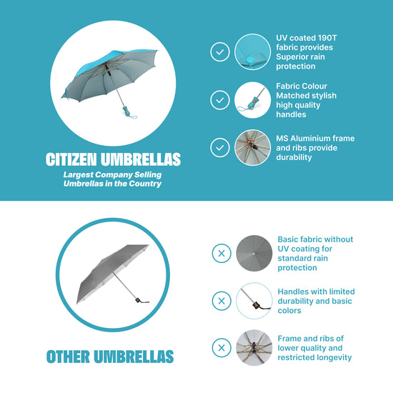 2 Fold Automatic Umbrellas in Solid Colours For Women – Citizen