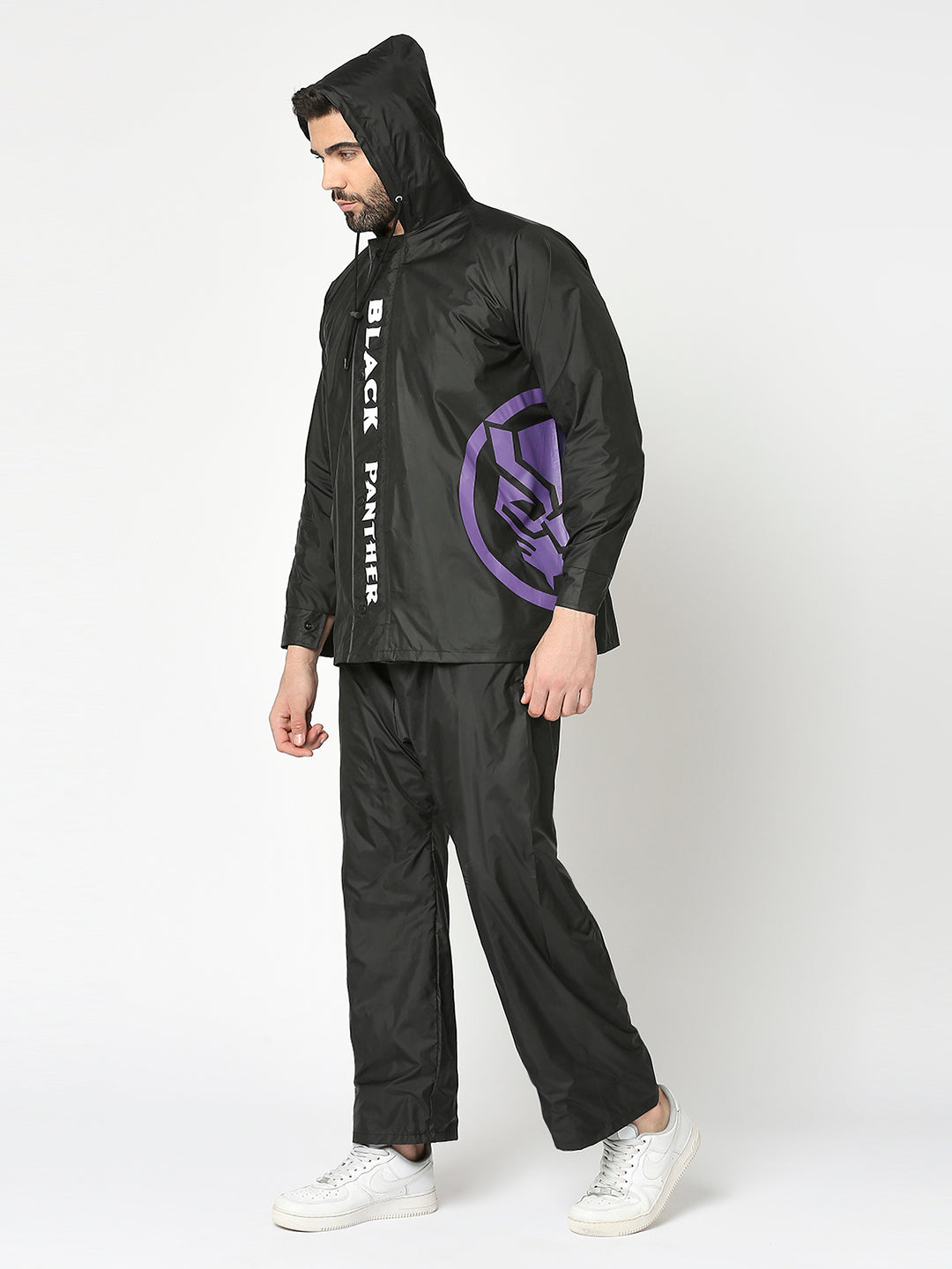 Black Panther Reversible Raincoat Suit with Free-leak proof pouch – Citizen