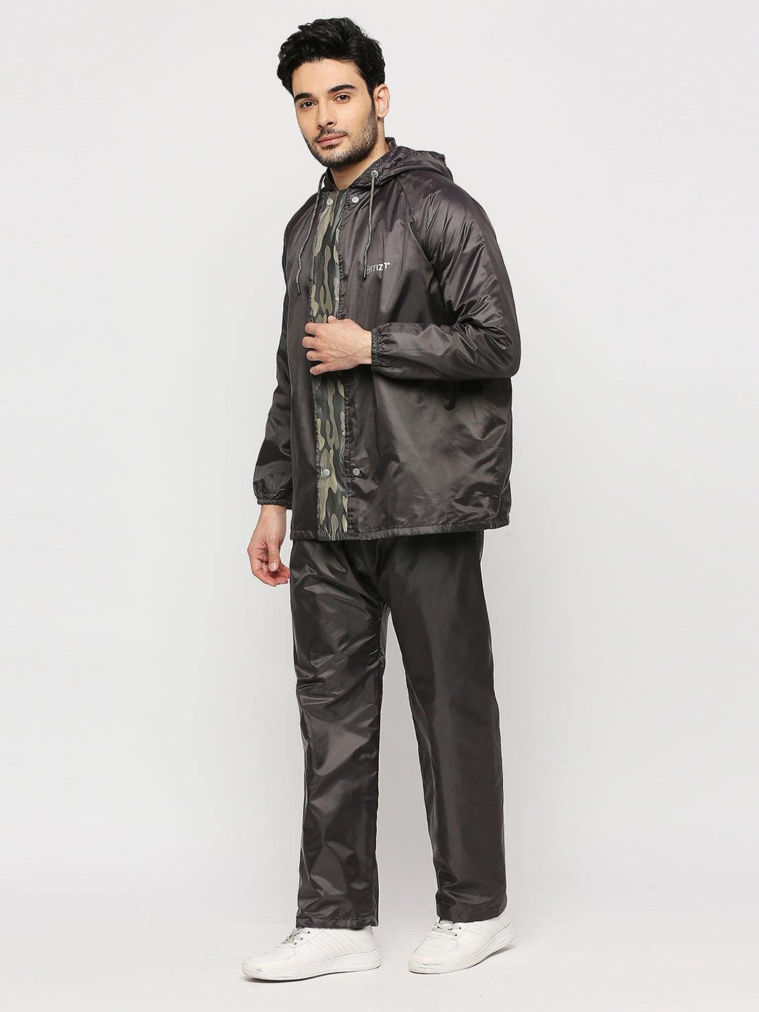 Real-Reversible Raincoat ( With Stylish Military Printed PVC ) – Citizen